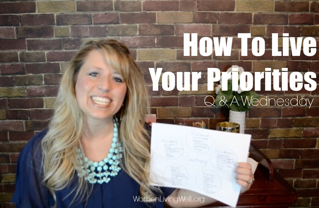 How To Live Your Priorities - Women Living Well