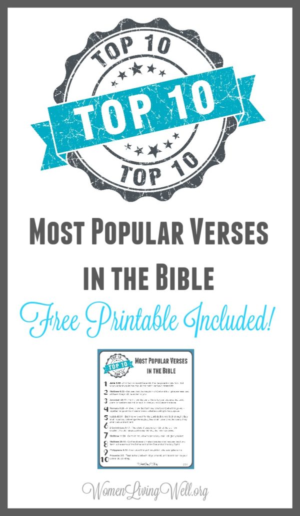 The Top 10 Most Popular Verses in the Bible {Free Printable Included ...