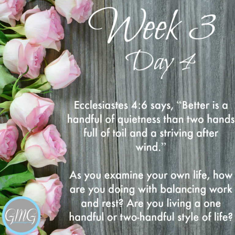 Good Morning Girls Resources {Ecclesiastes 3 & 4} - Women Living Well