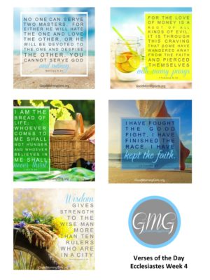 Good Morning Girls Resources {Ecclesiastes 5,6, & 7} - Women Living Well