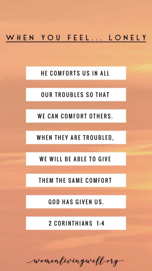 10 Verses For When You Feel Lonely - Women Living Well