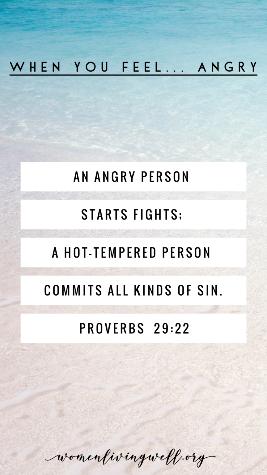 10 Verses For When You Feel Angry - Women Living Well