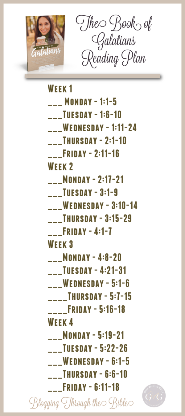 Good Morning Girls Resources for the Book Of Galatians - Women Living Well