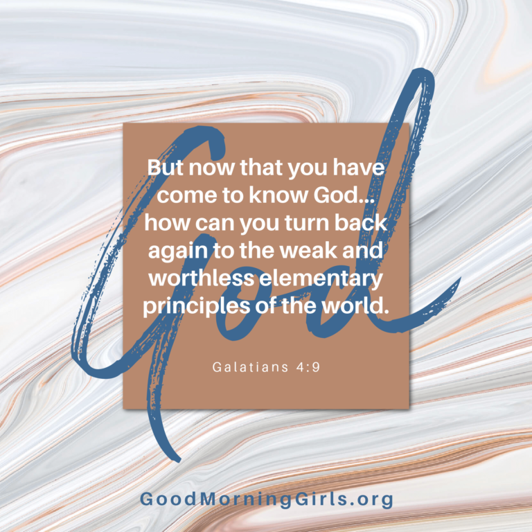 Good Morning Girls Resources {Galatians Week 3} - Women Living Well