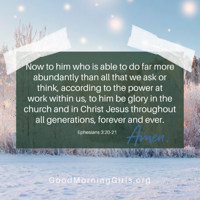 Good Morning Girls Resources {Ephesians Week 2} - Women Living Well