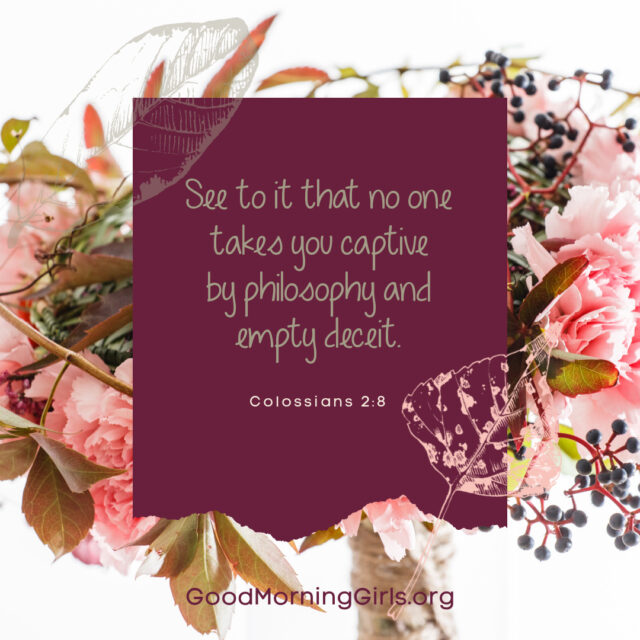 Good Morning Girls Resources (Colossians 2) - Women Living Well
