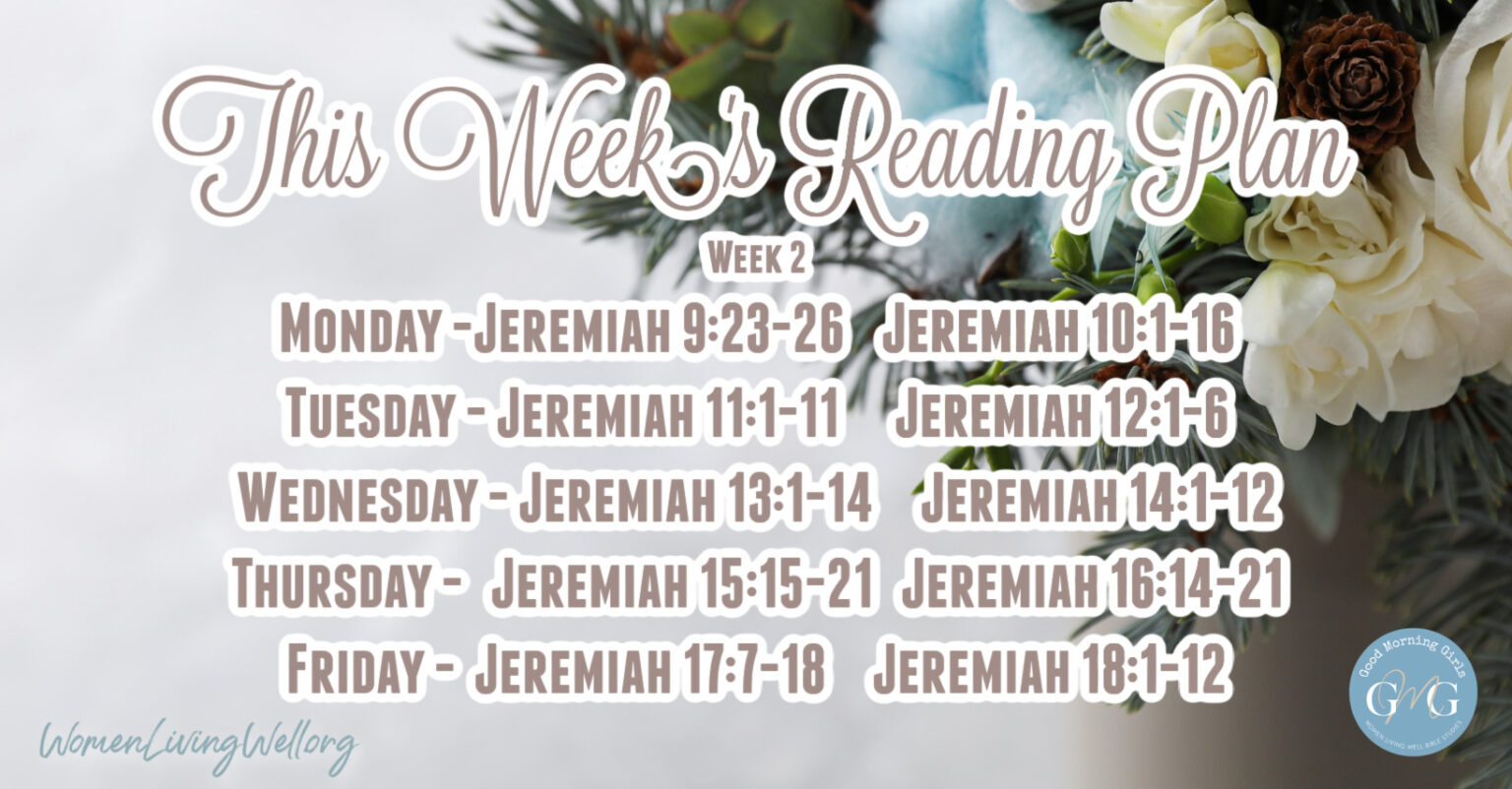Jeremiah: Week 2 (Good Morning Girls Resources) - Women Living Well