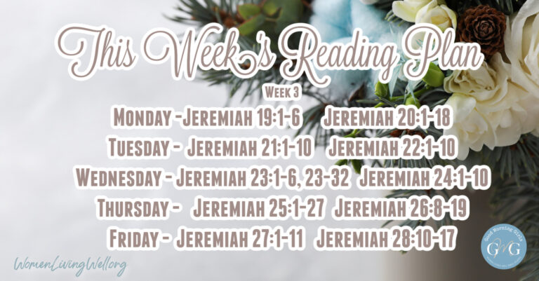 Jeremiah: Week 3 (Good Morning Girls Resources) - Women Living Well