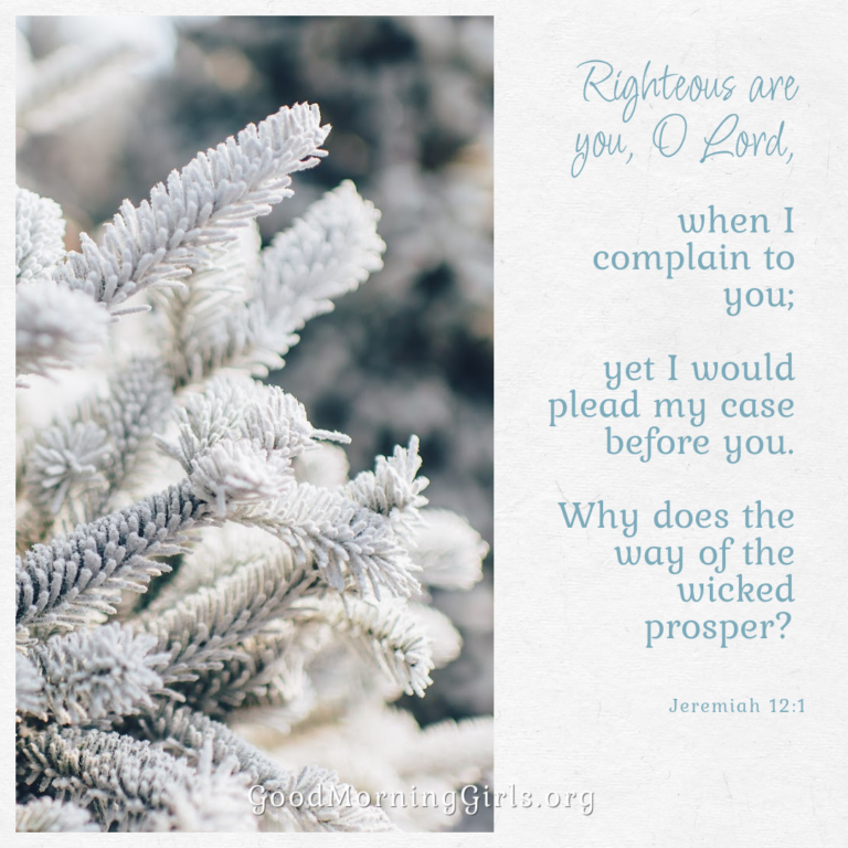 Jeremiah: Week 2 (Good Morning Girls Resources) - Women Living Well