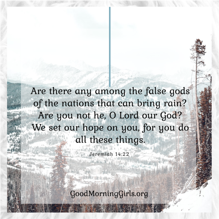 Jeremiah: Week 2 (Good Morning Girls Resources) - Women Living Well
