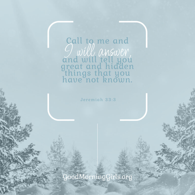 Jeremiah: Week 4 (Good Morning Girls Resources) - Women Living Well